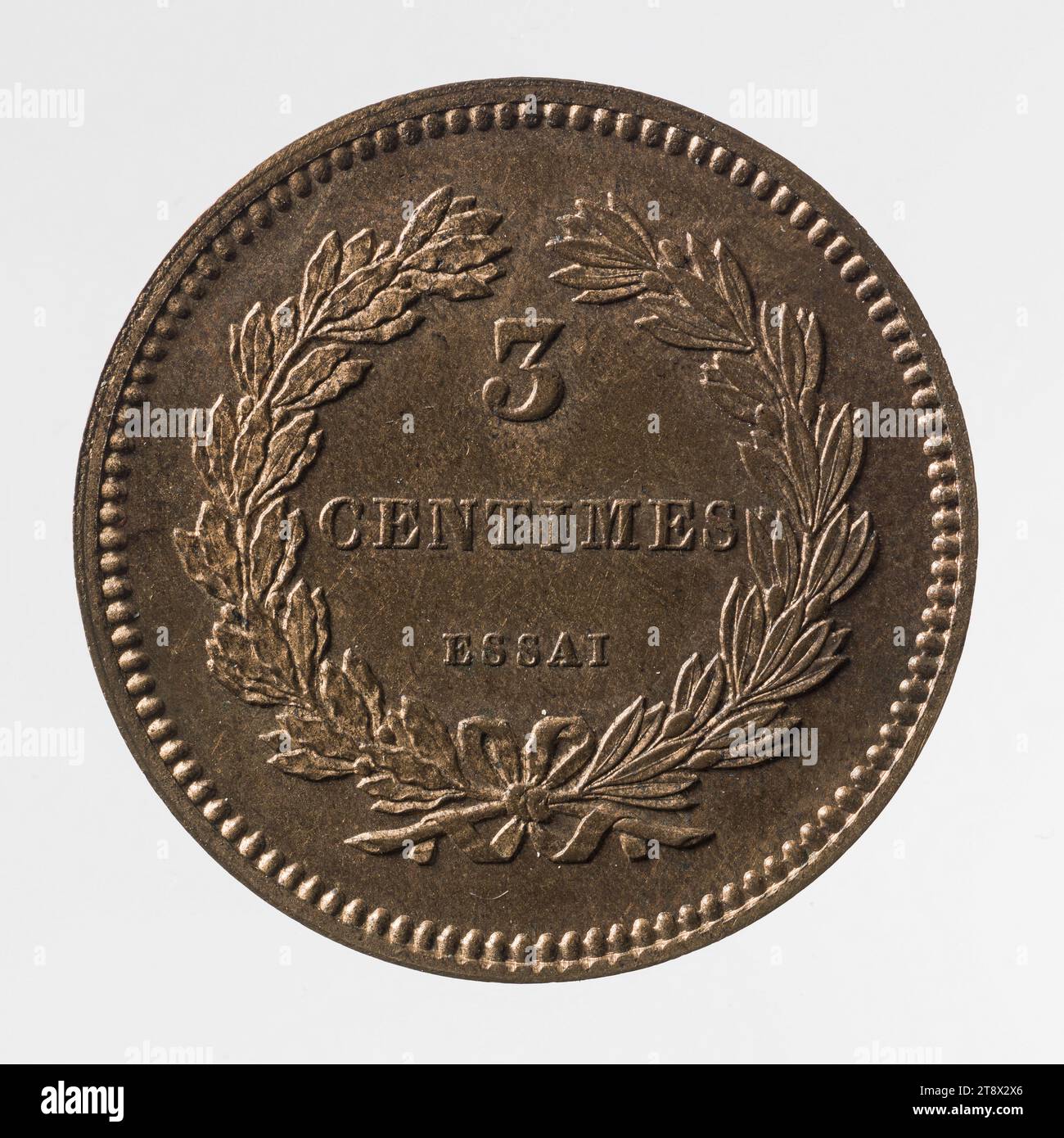 Essay for Louis-Philippe's 3 centimes coin, 1831, Domard, Joseph ...