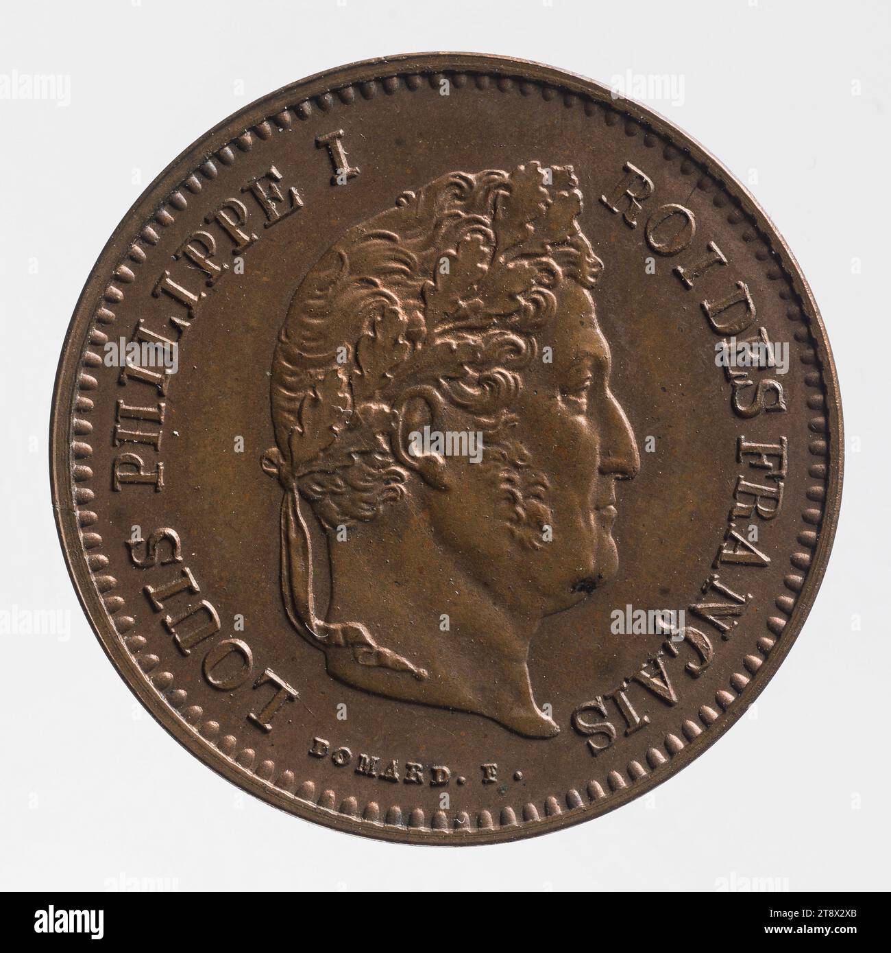 Essay for Louis-Philippe's 2 centimes coin, 1831, Domard, Joseph ...