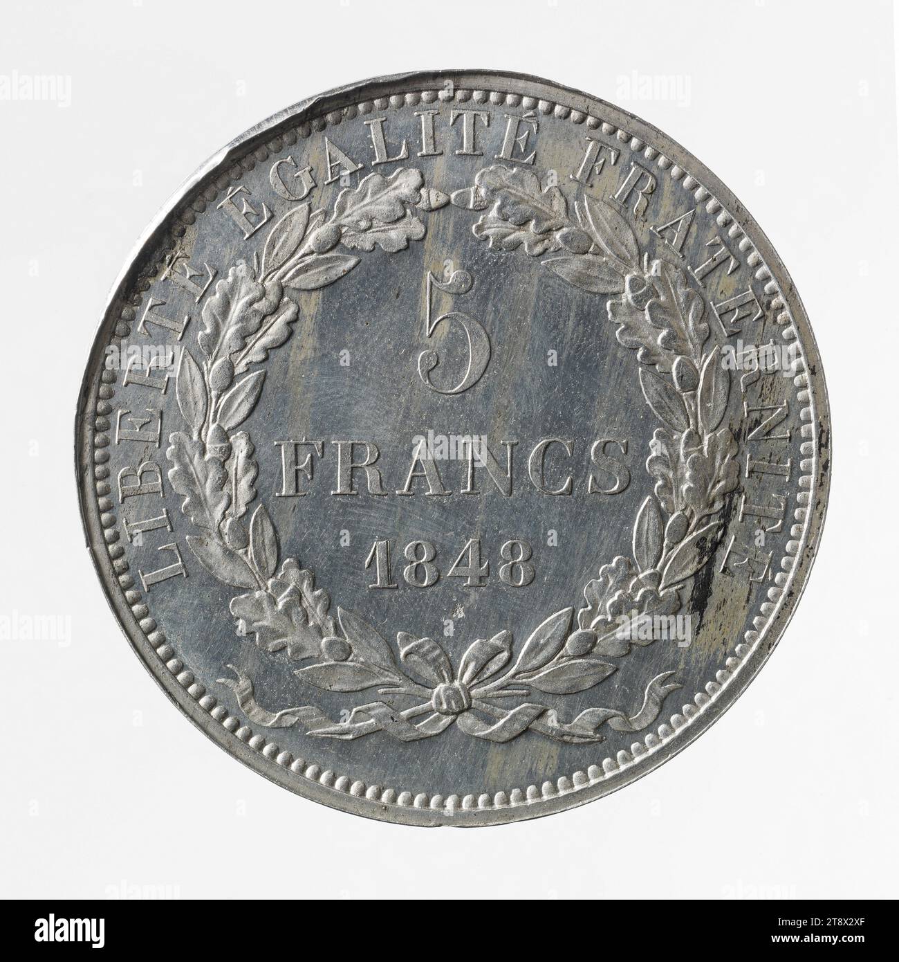 Essay for the 5 franc coin, 1848, Domard, Joseph François, Engraver in ...