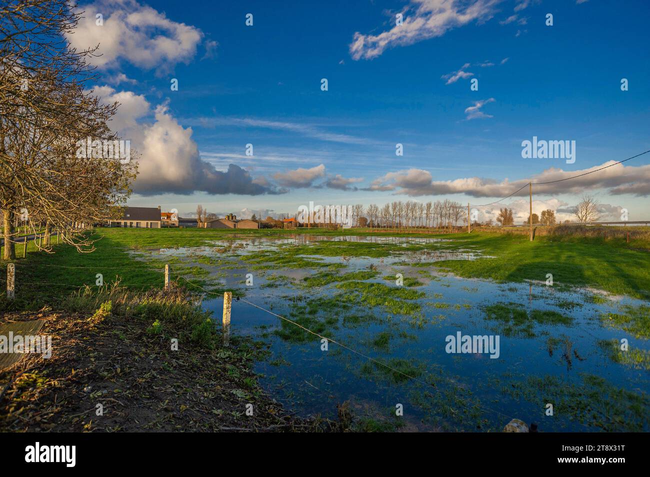 Fields immersed in Flood water, as rain breaks water level record in ...