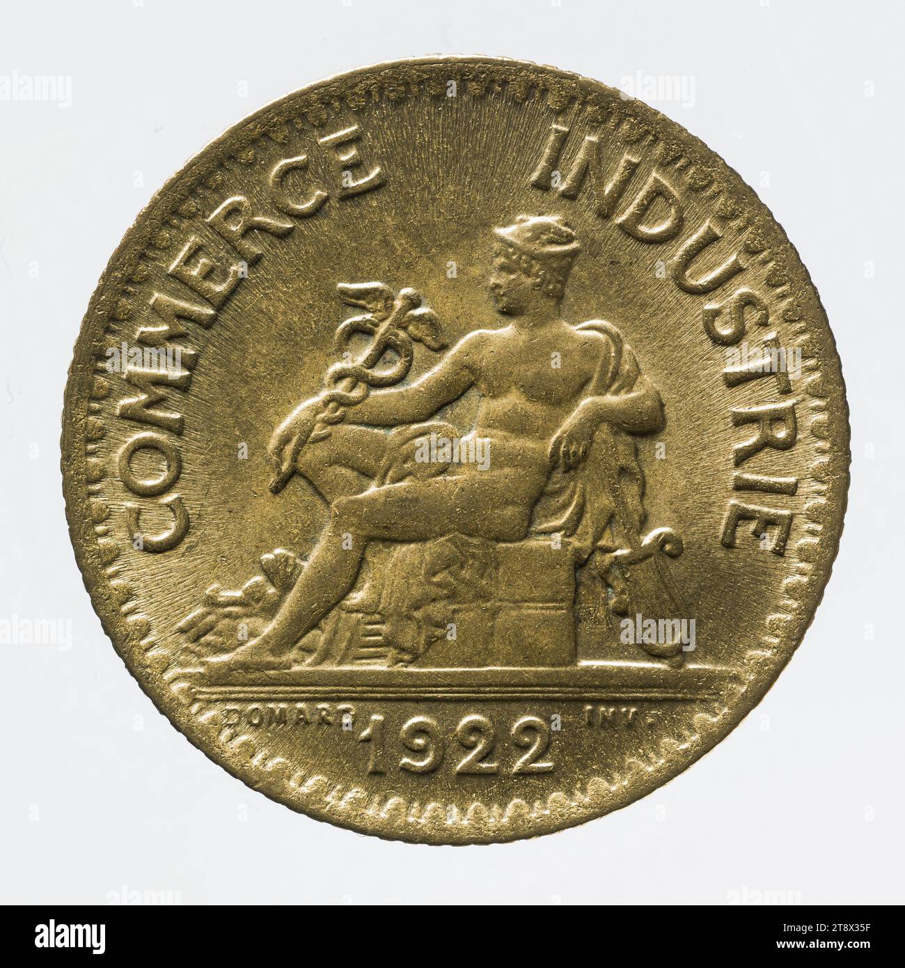 Aluminum bronze 1 franc coin hi-res stock photography and images - Alamy