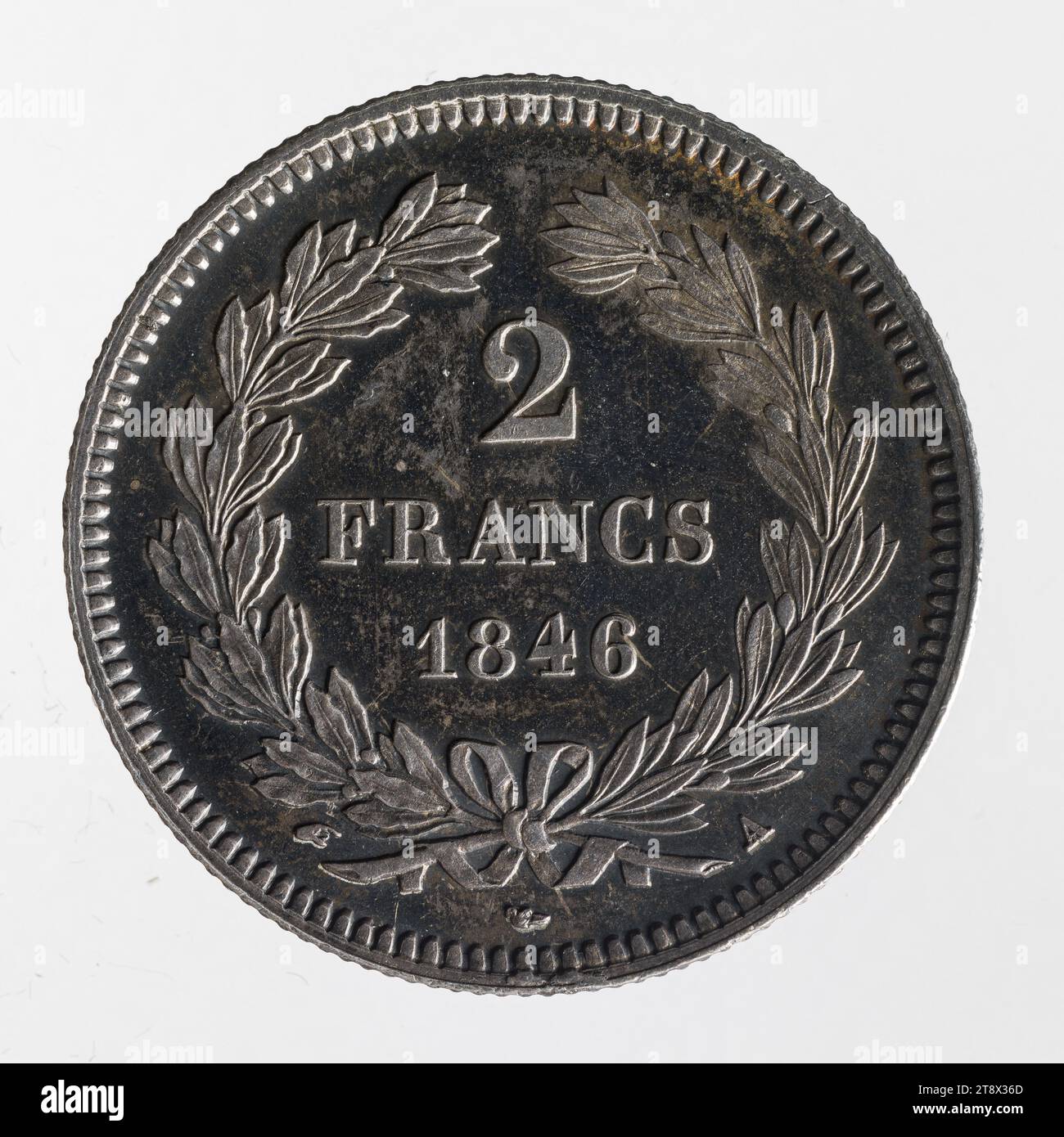 Coin of 2 francs of Louis-Philippe, 1846, Domard, Joseph François ...