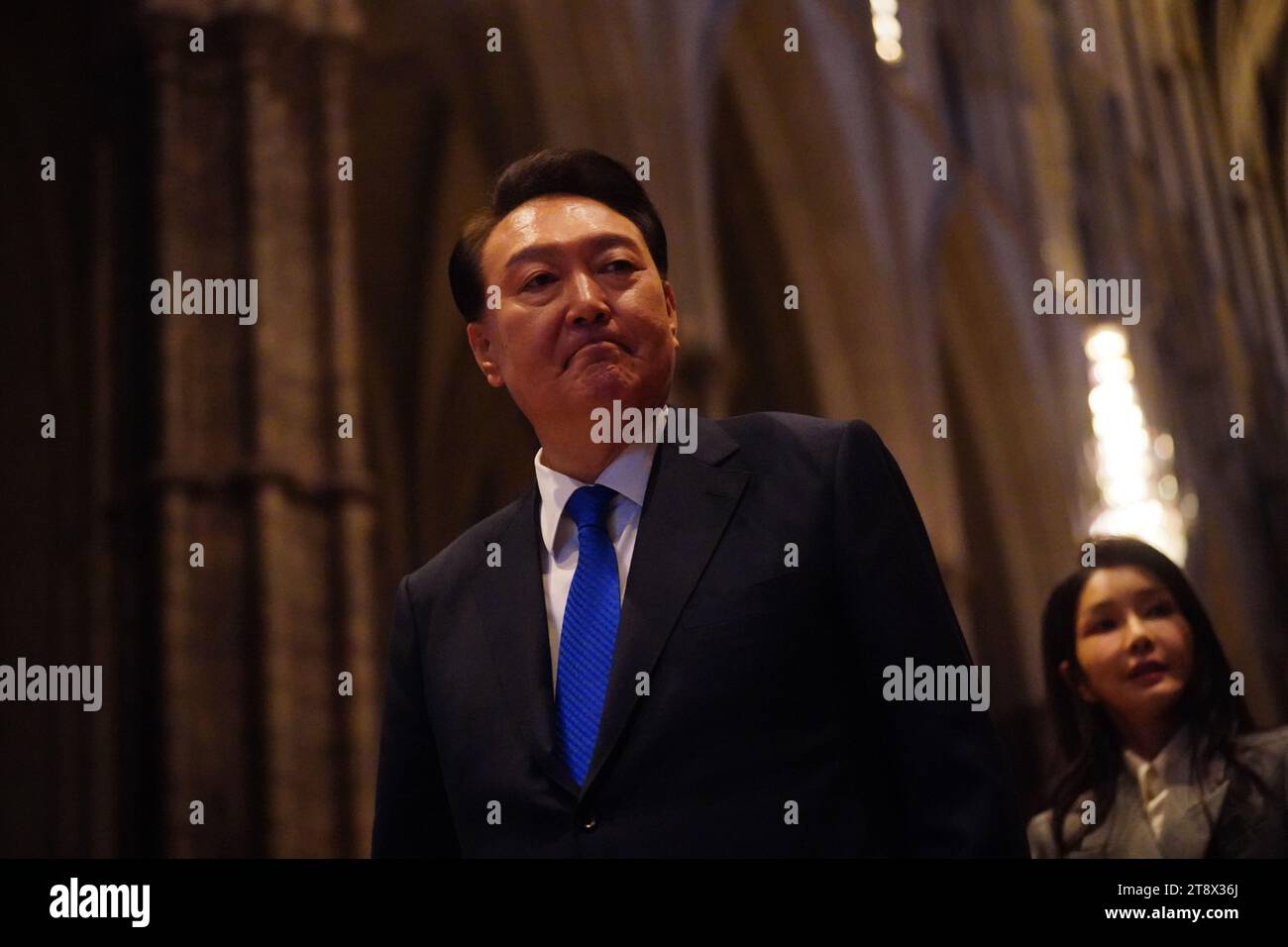 President of South Korea Yoon Suk Yeol and his wife Kim Keon Hee during ...