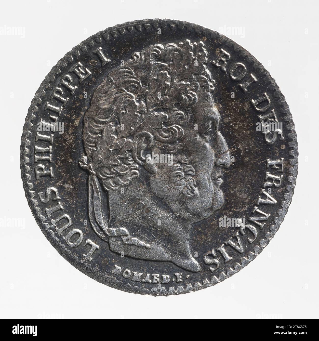 Quarter franc coin of Louis-Philippe, 1840, Domard, Joseph François ...