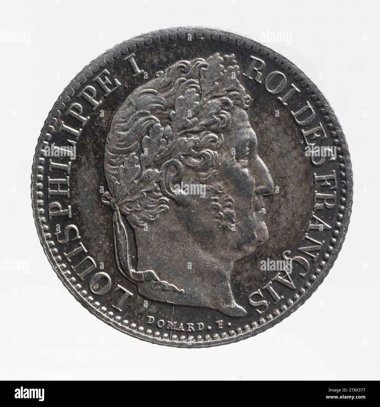 Half-franc coin of Louis-Philippe, 1845, Domard, Joseph François ...