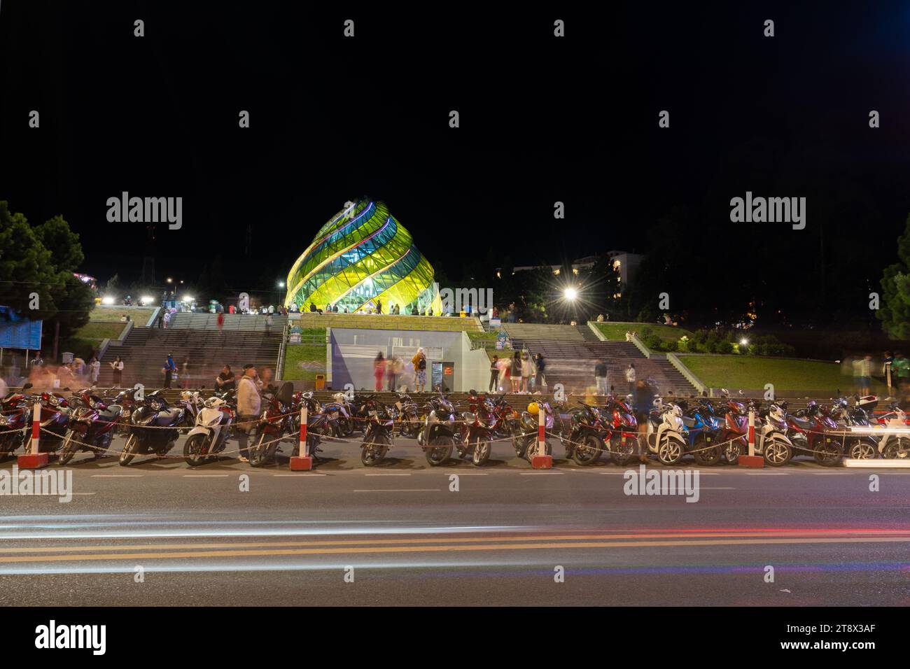 Da Lat city, Vietnam - 11 Nov 2023: View of tourists enjoy around DaLat ...