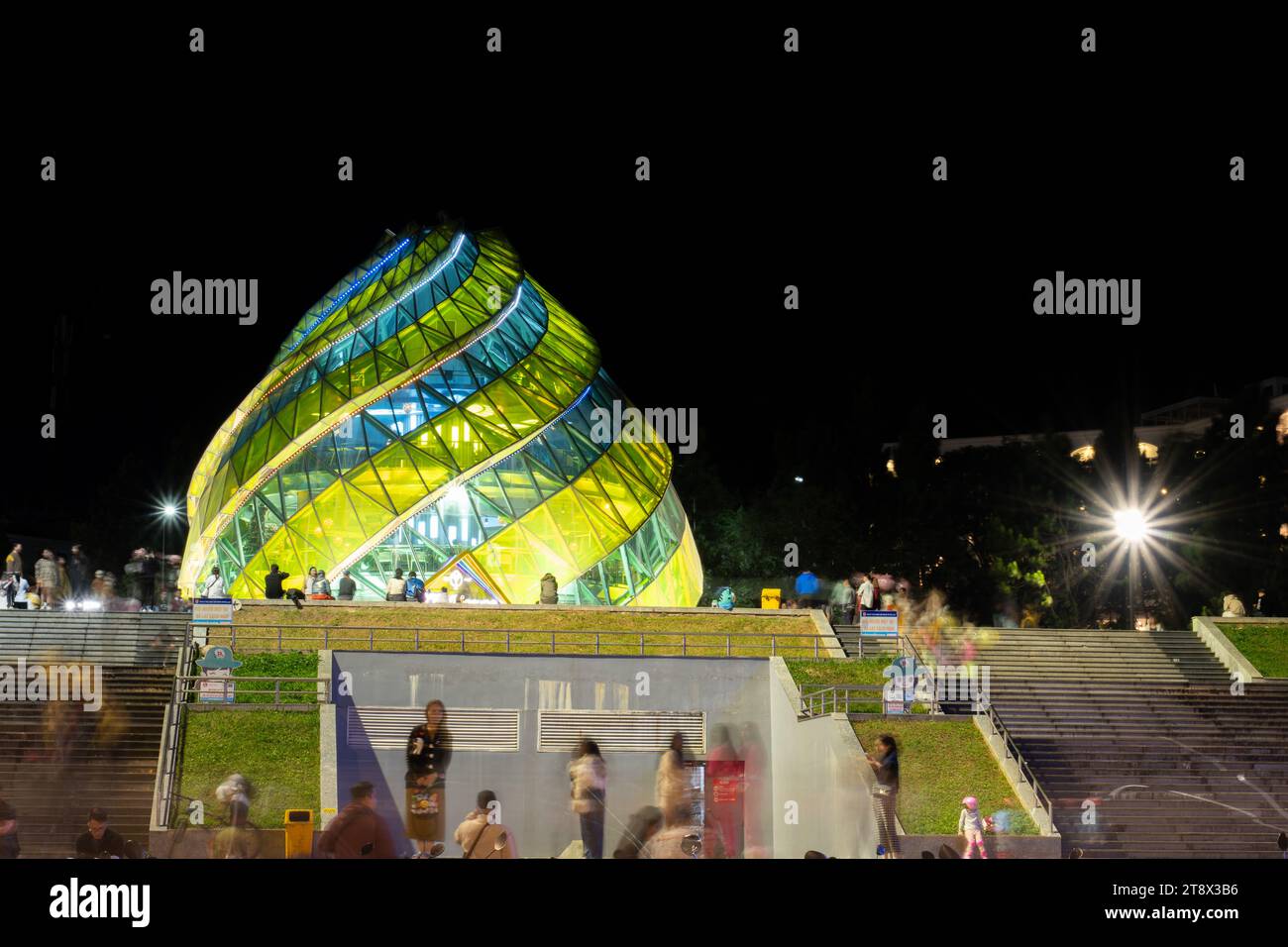 Da Lat city, Vietnam - 11 Nov 2023: View of tourists enjoy around DaLat ...
