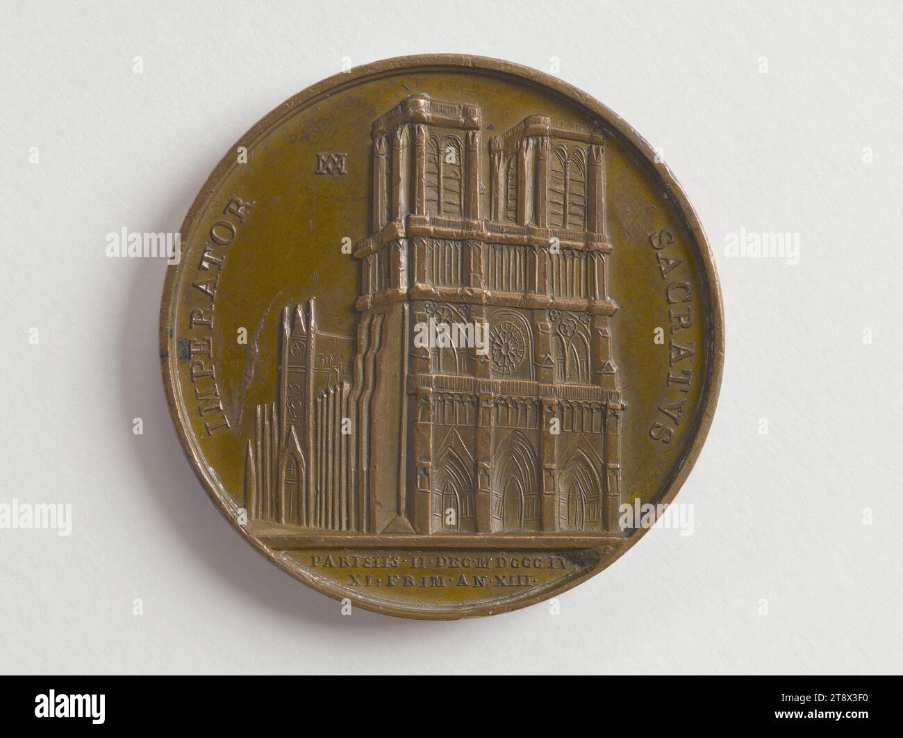 Pius VII at Notre-Dame de Paris, December 2, 1804, Droz, Jean-Pierre, Engraver in medals, Jaley ...