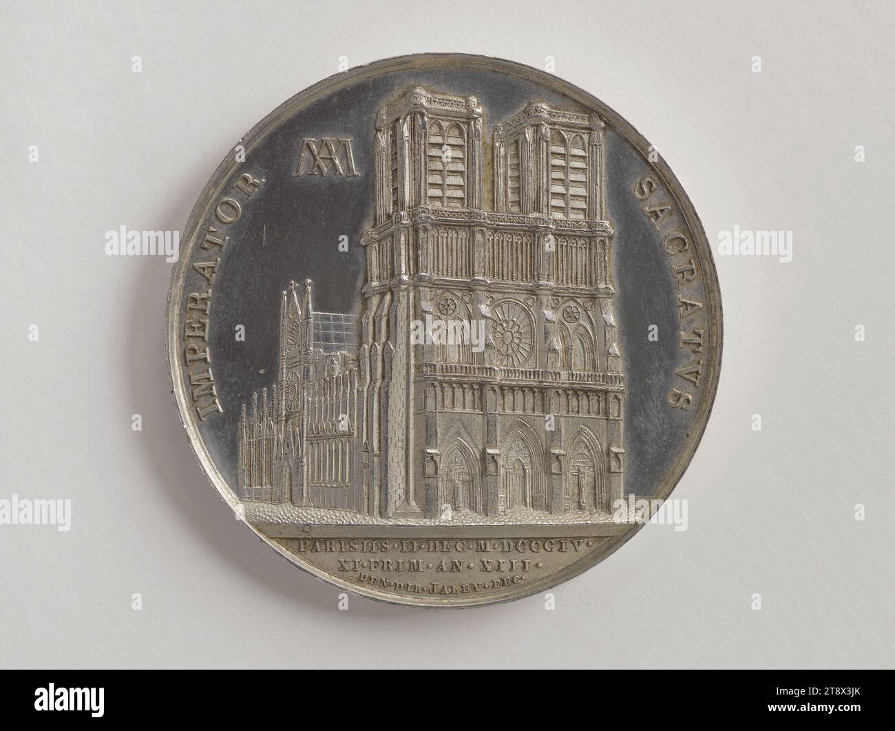 Pius VII at Notre-Dame de Paris, December 2, 1804, Droz, Jean-Pierre, Engraver in medals, Jaley ...