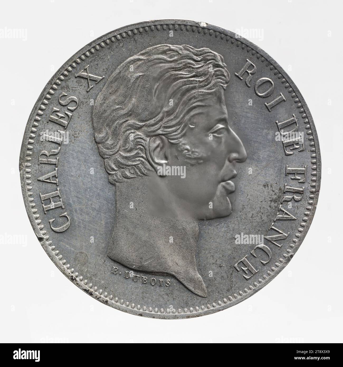 Uniface trial for the 40-franc coin of Charles X, 1824-1825, Dubois ...