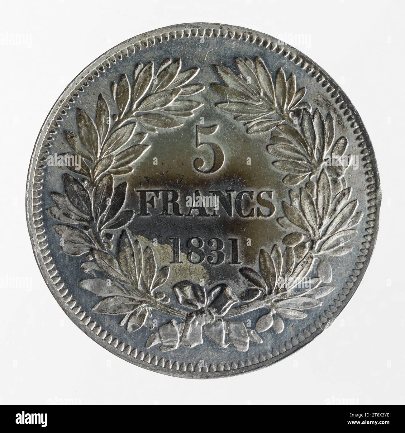 Essay for Louis-Philippe's 5-franc coin, 1831, Dubour, L., Engraver in ...