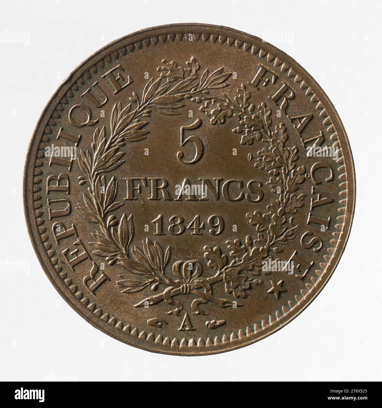 Essay for the 5-franc coin with Hercules, 1849, Dupré, Augustin or ...