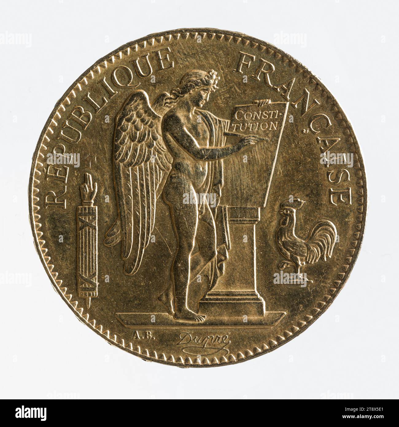 100-franc gold coin of the Third Republic, 1881, Dupré, Augustin or ...