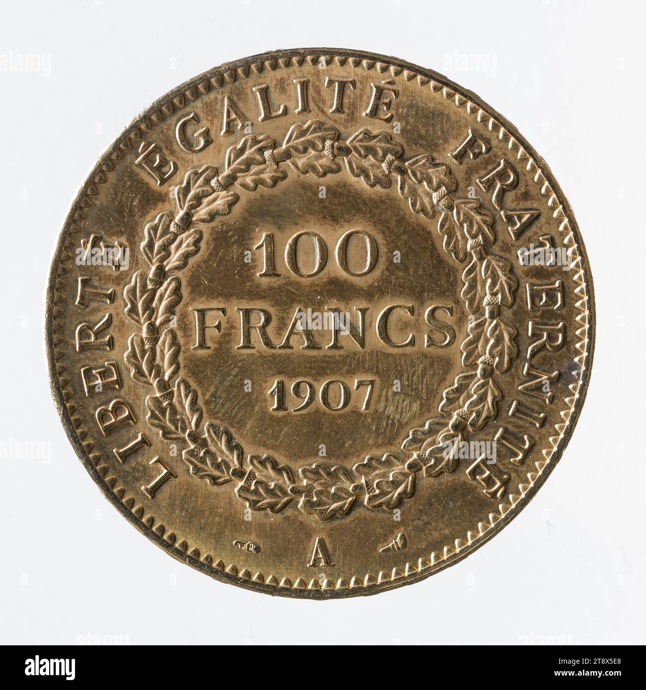 100-franc gold coin of the Third Republic, 1907, Dupré, Augustin or ...
