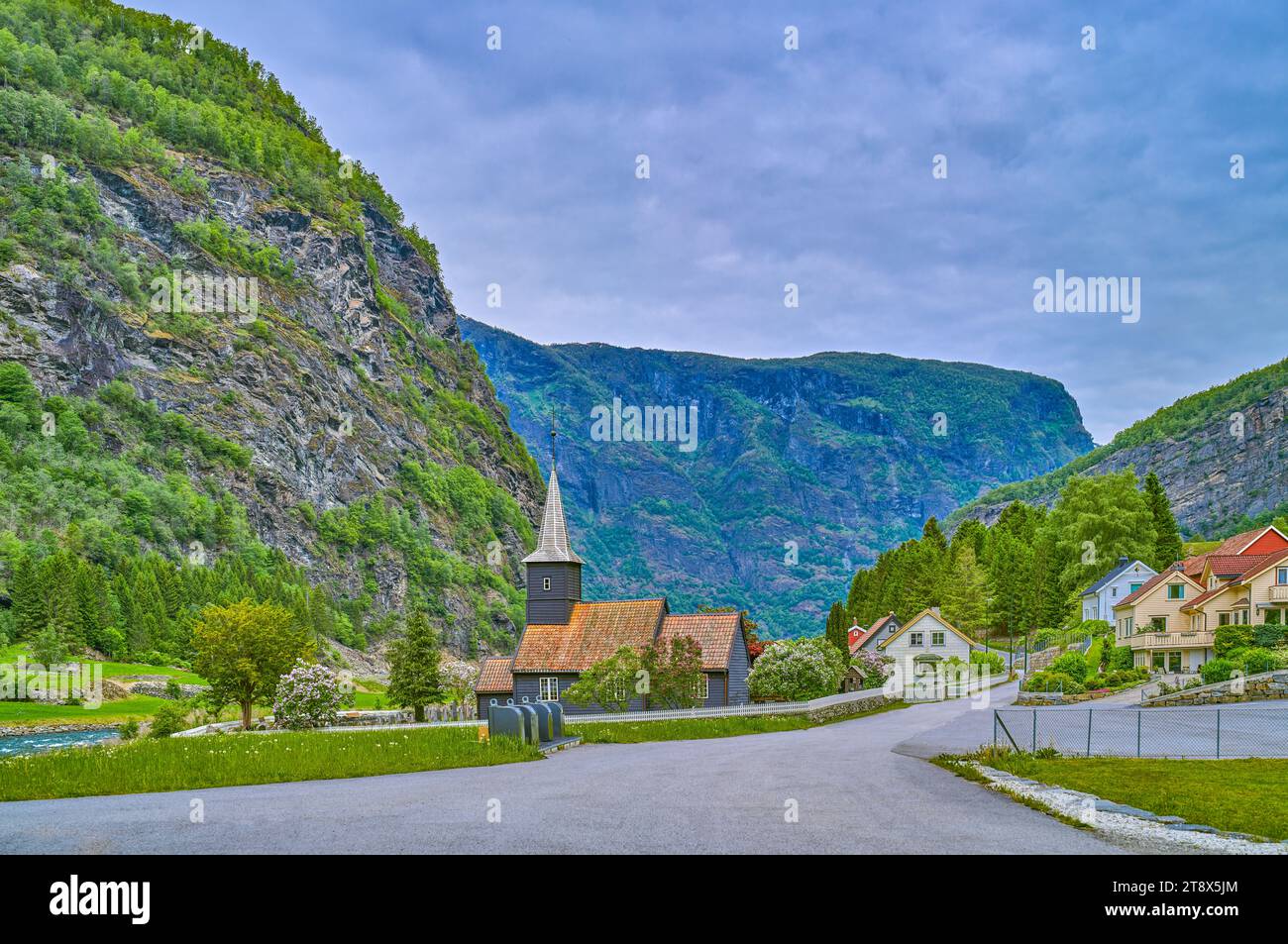 Flaam, Norway, the traditional architectures of the village Stock Photo ...