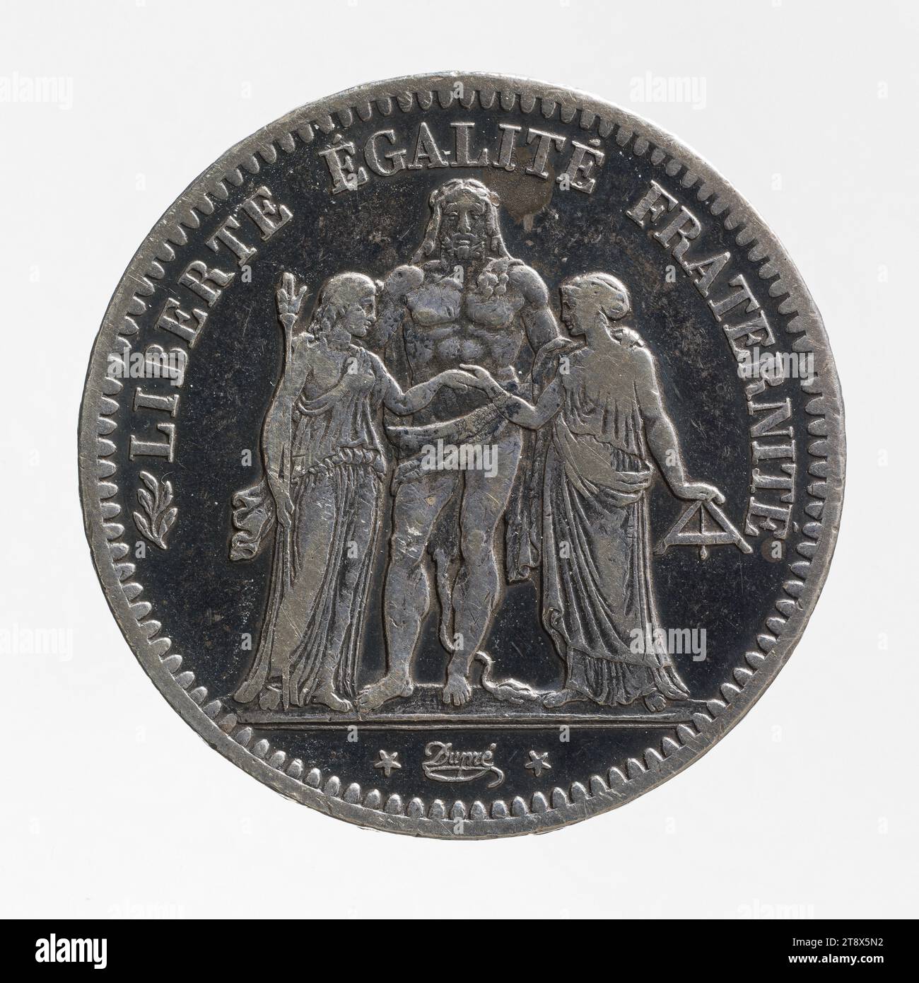 Coin of 5 francs with Hercules, 1848, Dupré, Augustin or Auguste ...