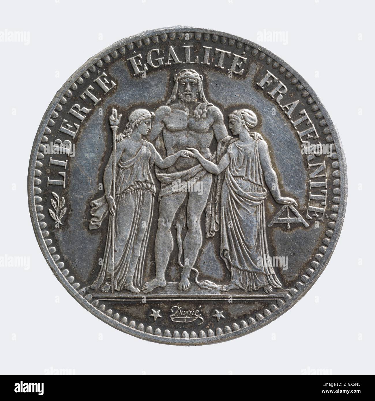5-franc silver coin of the Third Republic, 1878, Dupré, Augustin or ...