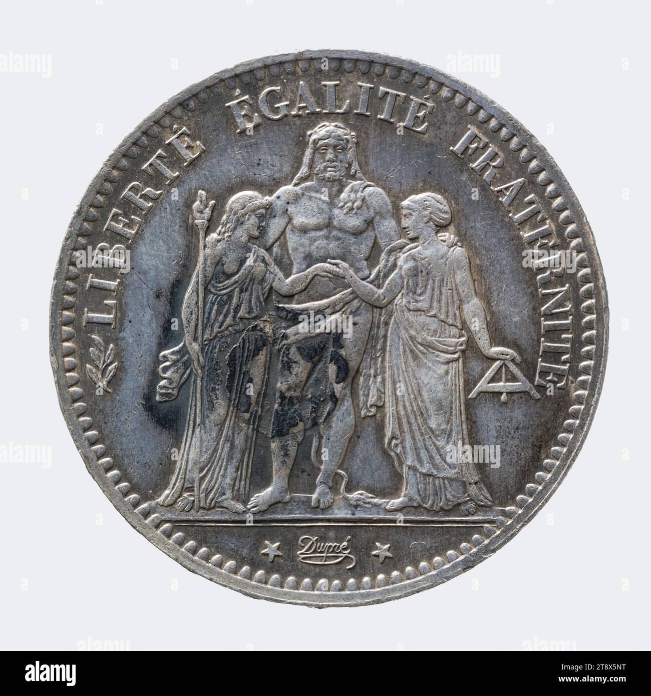 5-franc silver coin of the Third Republic, 1877, Dupré, Augustin or ...