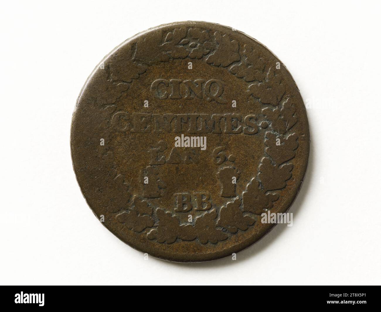 Coin of five centimes, year VI (1798), Dupré, Augustin or Auguste ...