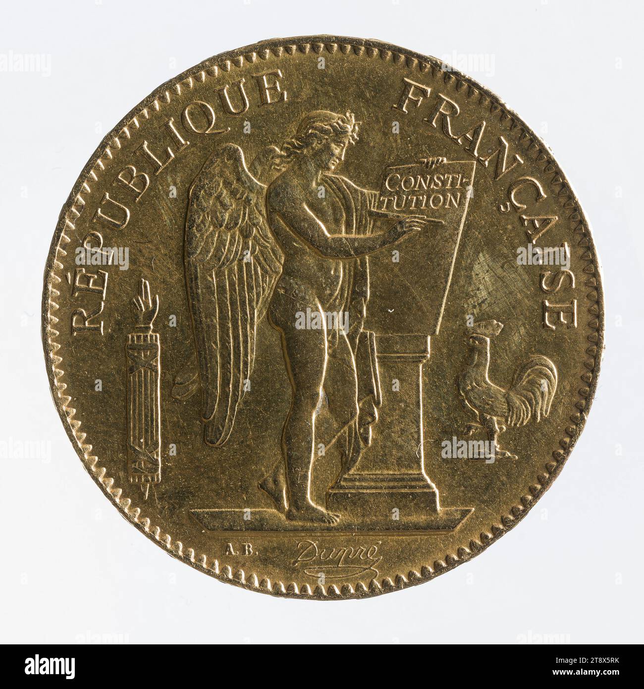 50-franc gold coin of the Third Republic, 1878, Dupré, Augustin or ...