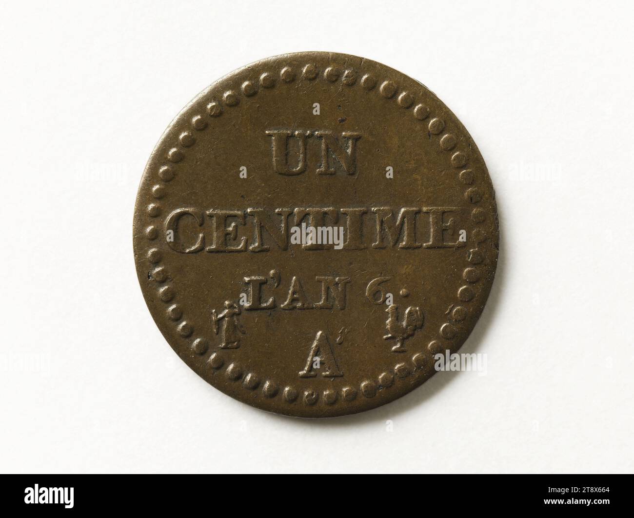 One cent coin, year VI (1798), Dupré, Augustin or Auguste, Engraver in ...