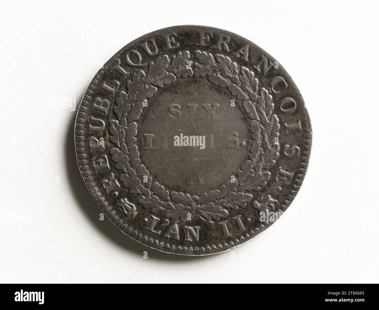 Coin of six pounds to the genius, 1793, Dupré, Augustin or Auguste ...