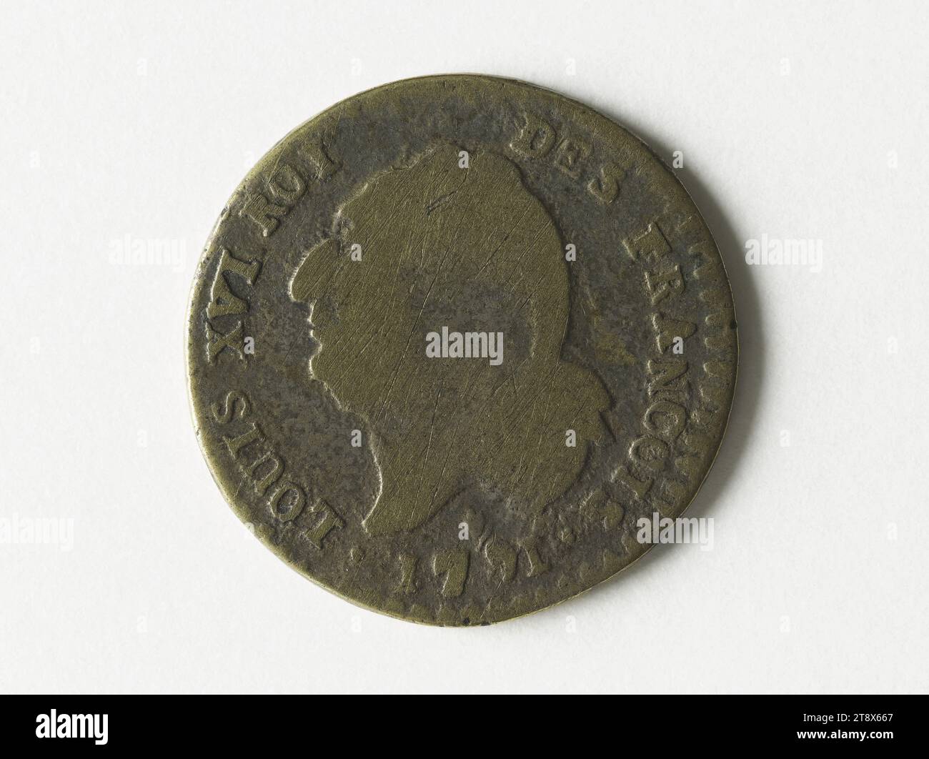 Piece of fifteen constitutional type sols, 1791, Dupré, Augustin or ...