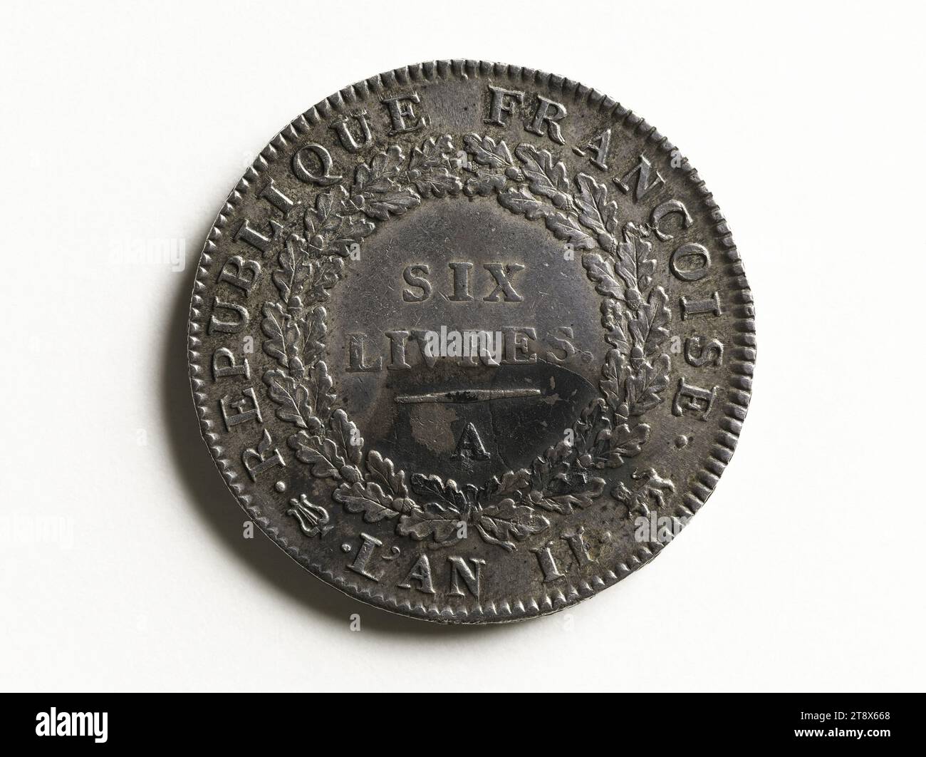 Coin of six pounds to the genius, 1793, Dupré, Augustin or Auguste ...