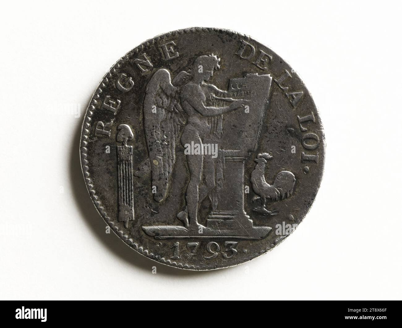 Coin of six pounds to the genius, 1793, Dupré, Augustin or Auguste ...