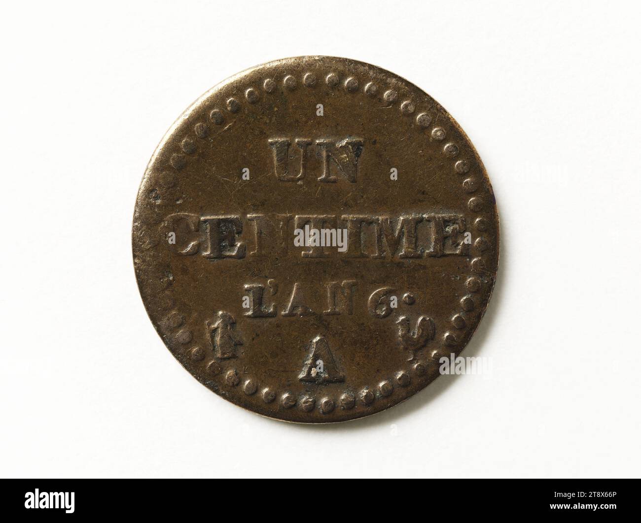 One cent coin, year VI (1798), Dupré, Augustin or Auguste, Engraver in ...