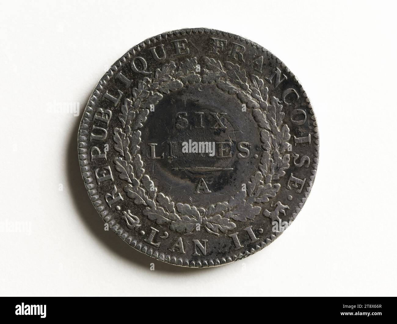 Coin of six pounds to the genius, 1793, Dupré, Augustin or Auguste ...