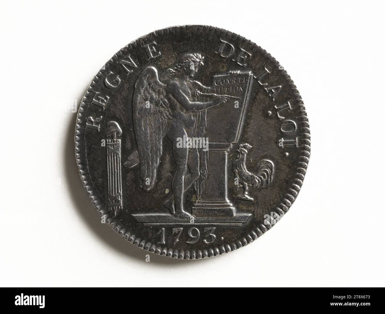 Coin of six pounds to the genius, 1793, Dupré, Augustin or Auguste ...