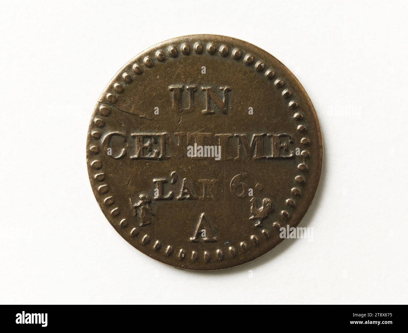 One cent coin, year VI (1798), Dupré, Augustin or Auguste, Engraver in ...