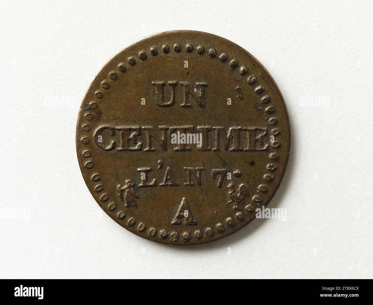 One cent coin, year VII (1799), Dupré, Augustin or Auguste, Engraver in ...
