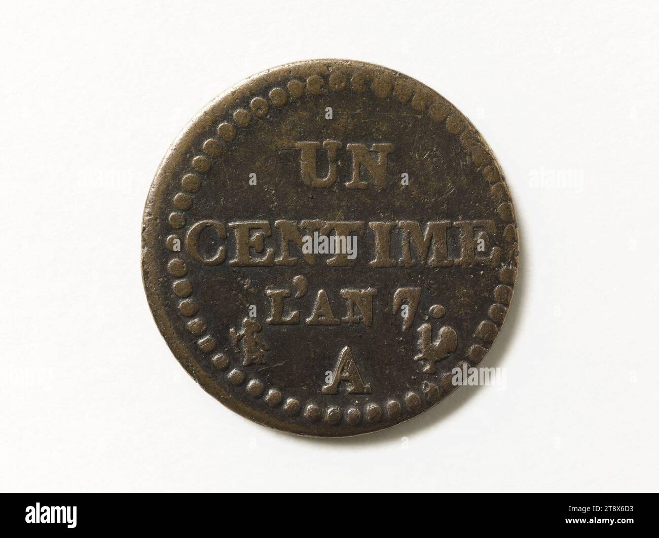 One cent coin, year VII (1799), Dupré, Augustin or Auguste, Engraver in ...