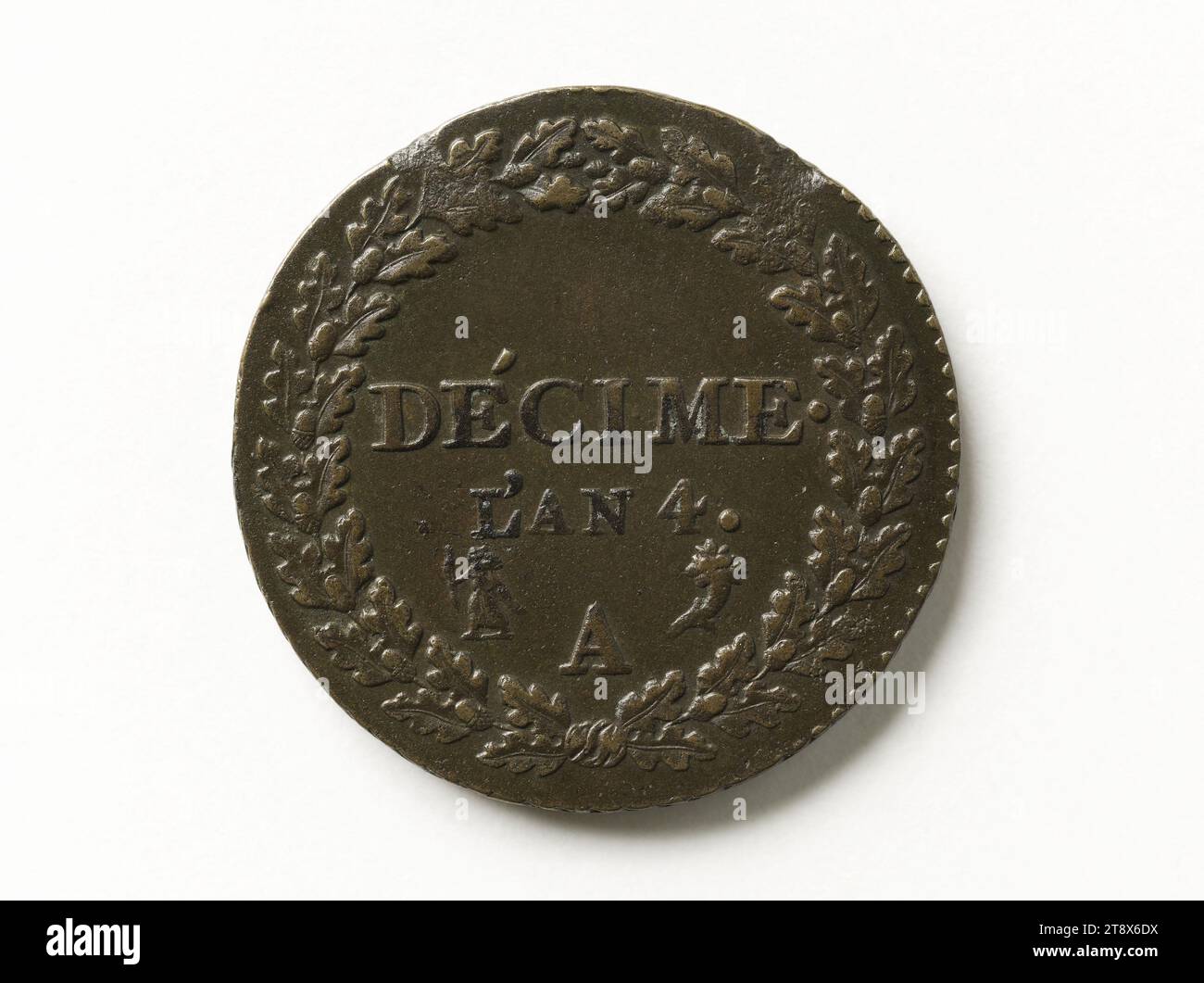 Coin of one decime, year IV (1796), Dupré, Augustin or Auguste ...