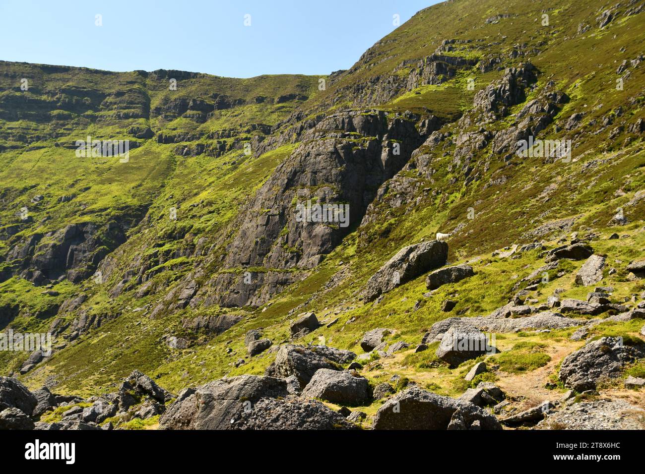 Coumshingaun Corrie Lake and the surrounding of Comeragh Mountains Stock Photo - Alamy