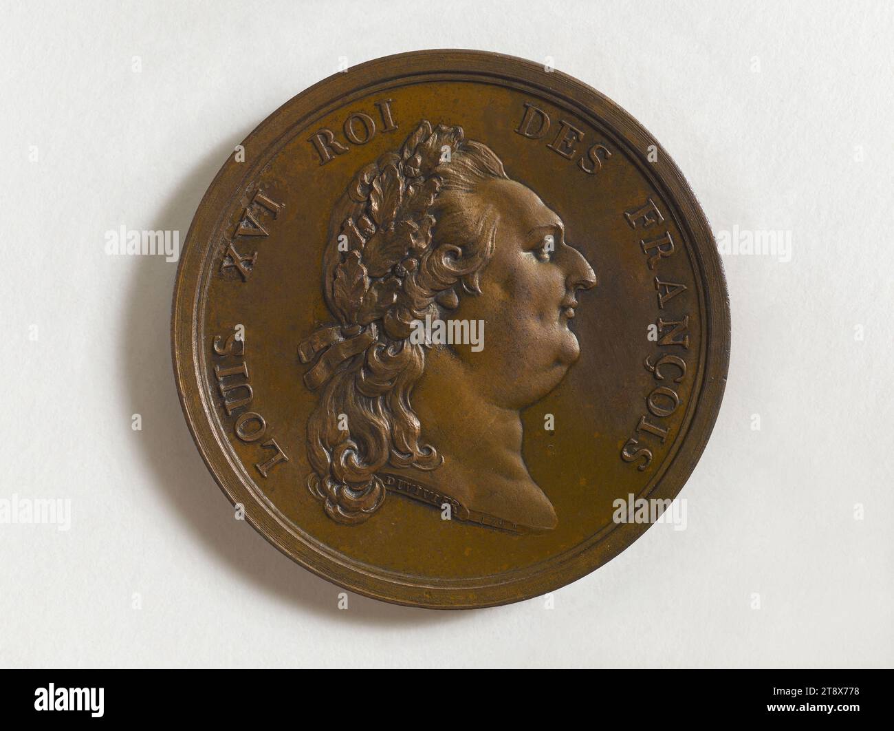 Rescue medal offered by Louis XVI to Claude Lauverjat, citizen of Brest ...