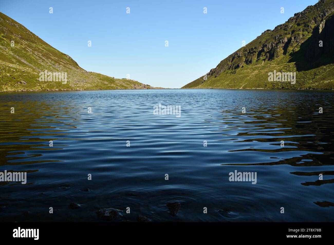 Coumshingaun Corrie Lake and the surrounding of Comeragh Mountains ...