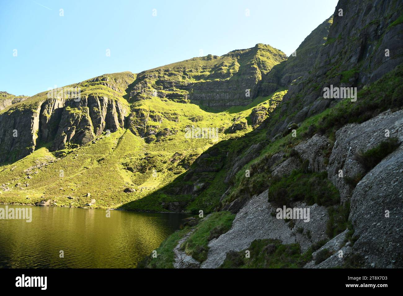 Coumshingaun Corrie Lake and the surrounding of Comeragh Mountains ...