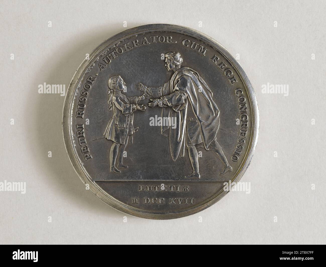 Visit of Peter the Great, 1717, Duvivier, Jean, Engraver in medals ...