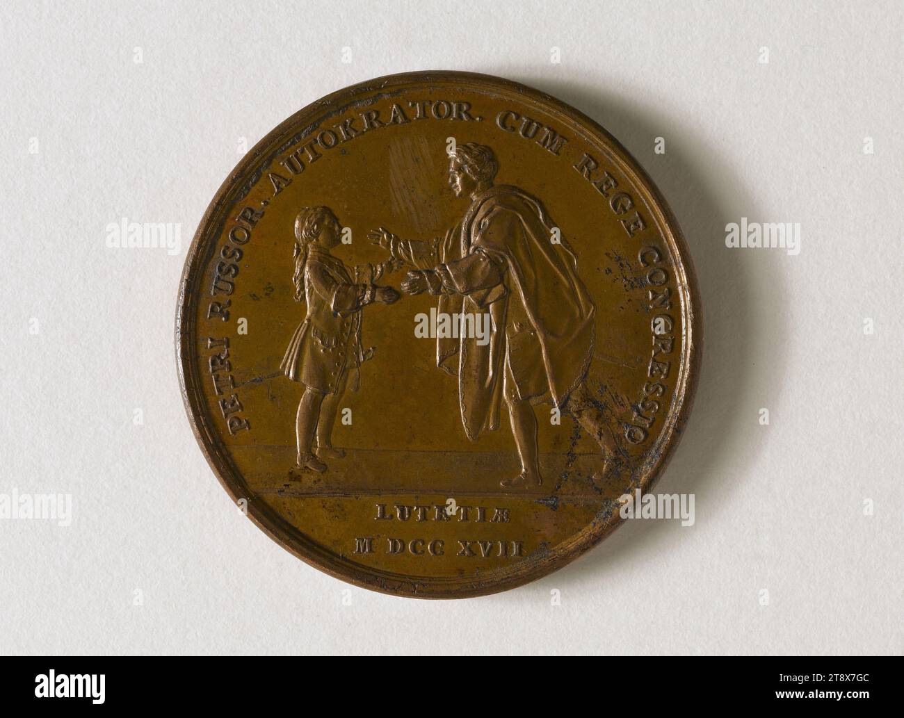 Visit of Peter the Great, 1717, Duvivier, Jean, Engraver in medals ...