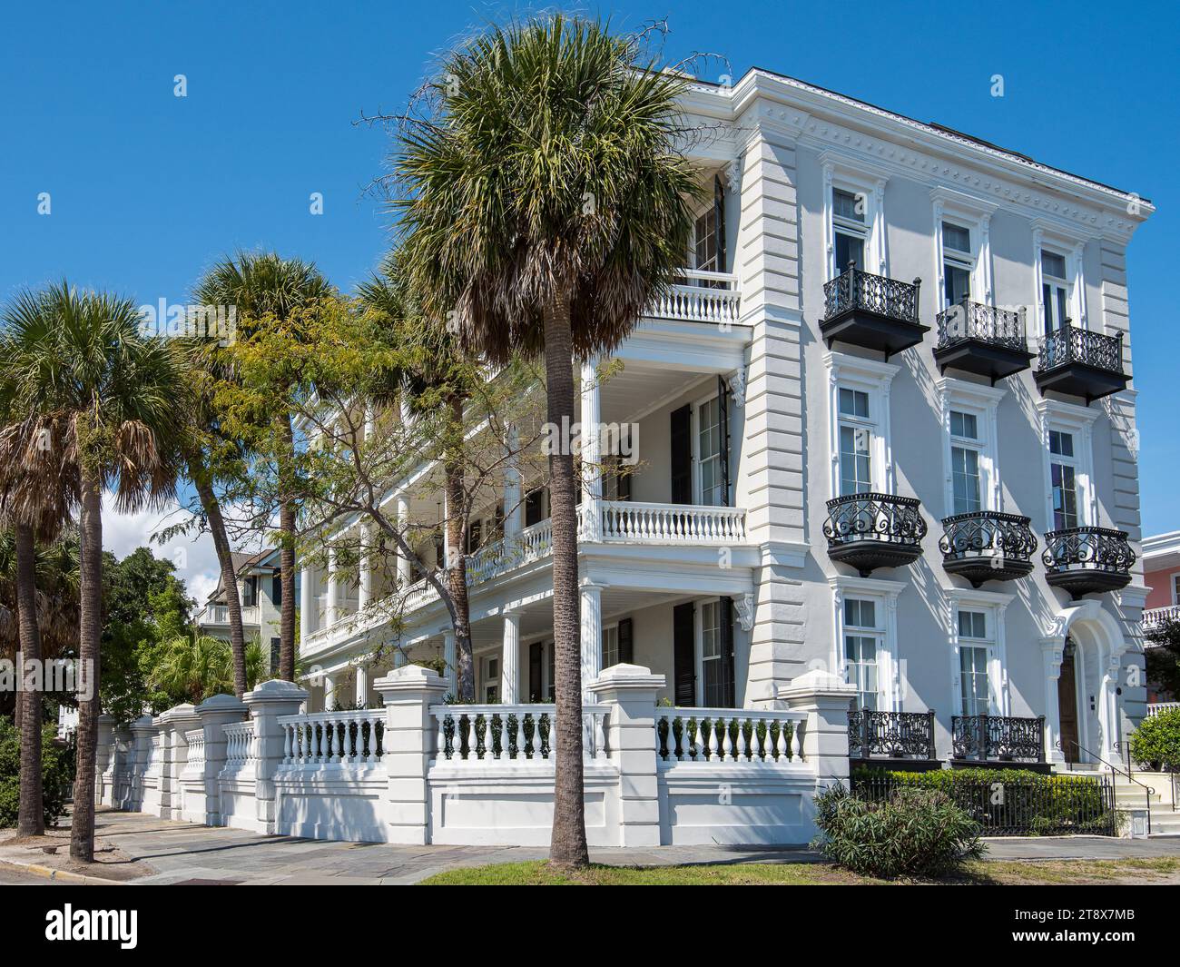 The historic Louis DeSaussure House from 1858 on East Battery in ...