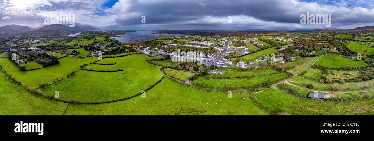 Aerial view of the Atlantic coast by Ardara in County Donegal - Ireland ...