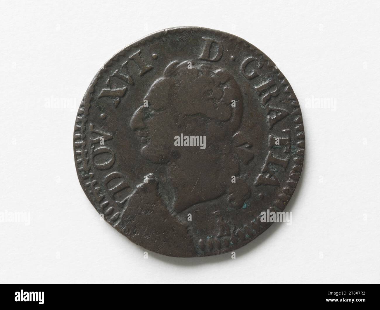 Copper Liard of Louis XVI, 1785, Duvivier, Pierre Simon Benjamin ...