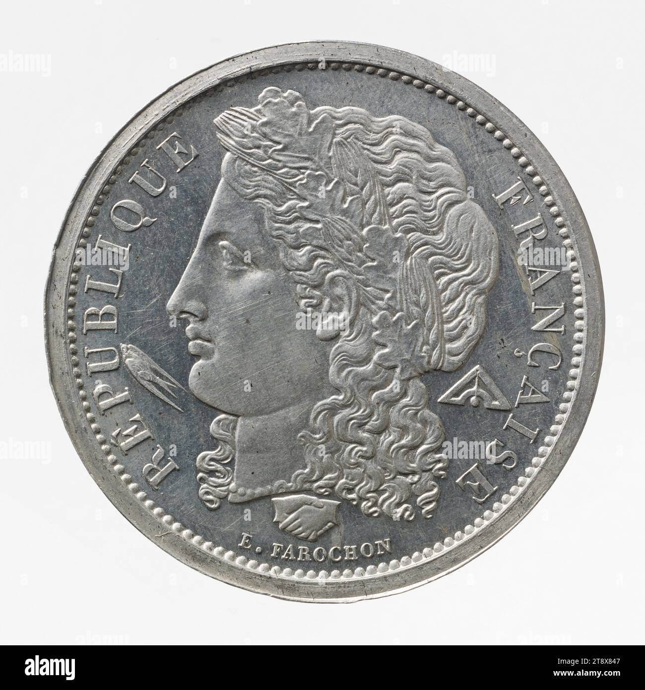 Essay for the 5 franc coin, 1848, Farochon, Jean-Baptiste, Engraver in ...