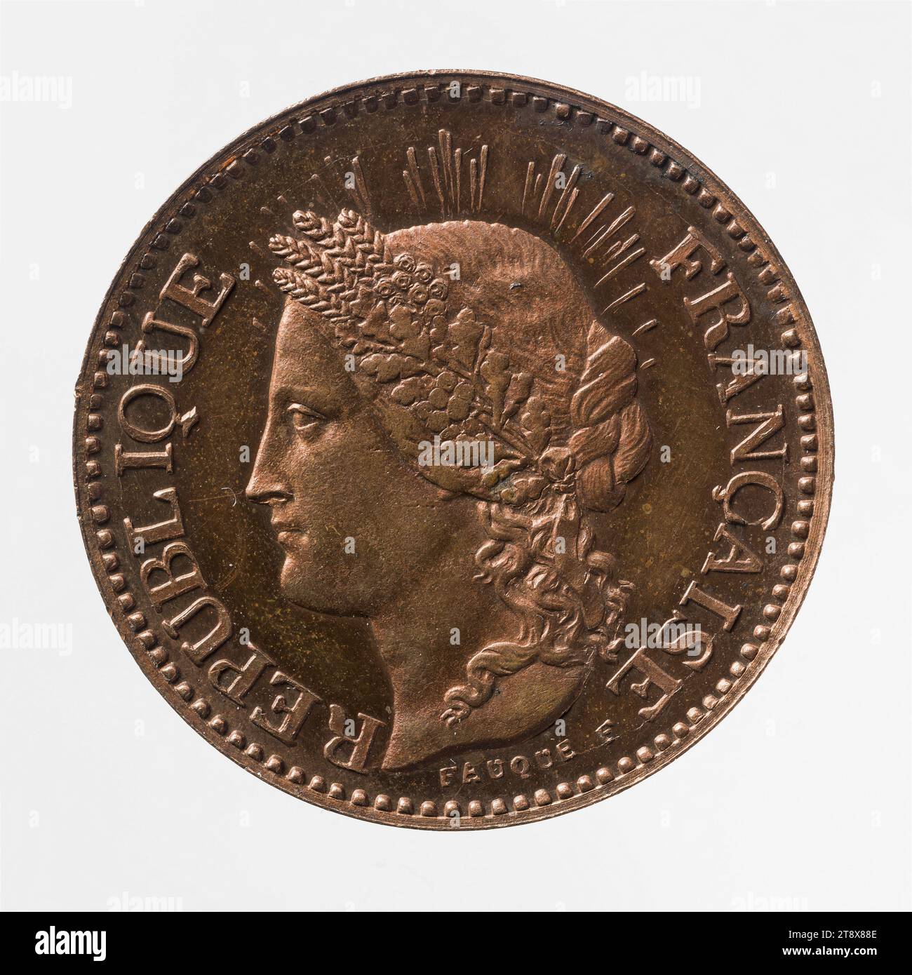 Essay for the 10 centimes franc coin of the Second Republic, 1848 ...