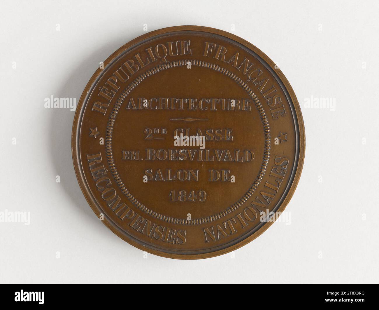 Medal bearing the effigy of Phillibert de l'Orme (around 1510-1570 ...