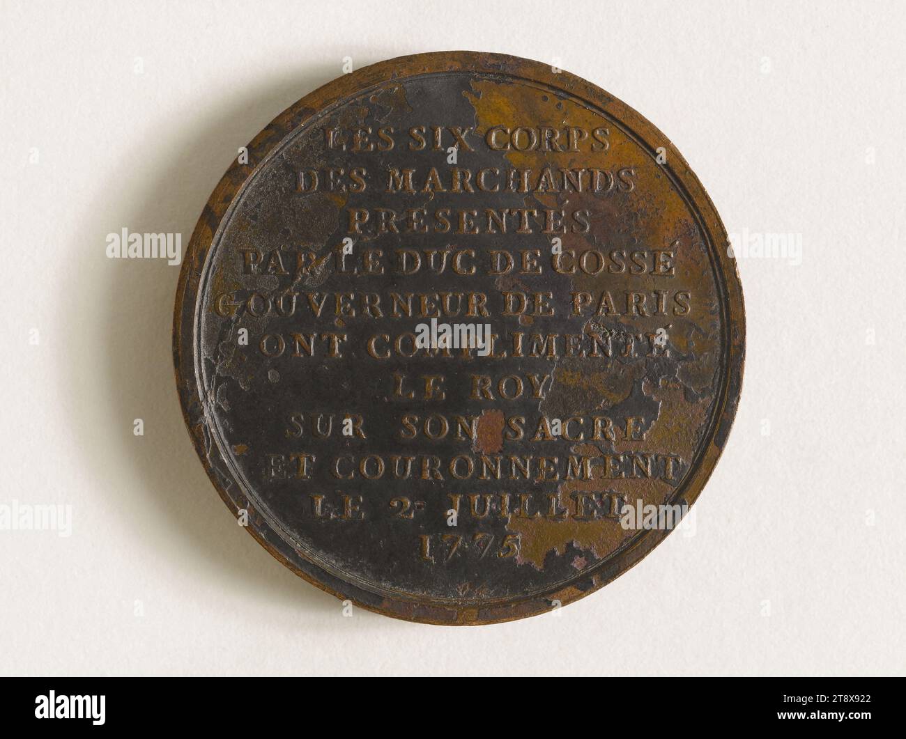 Homage of the six corps of merchants of Paris to Louis XVI after his ...
