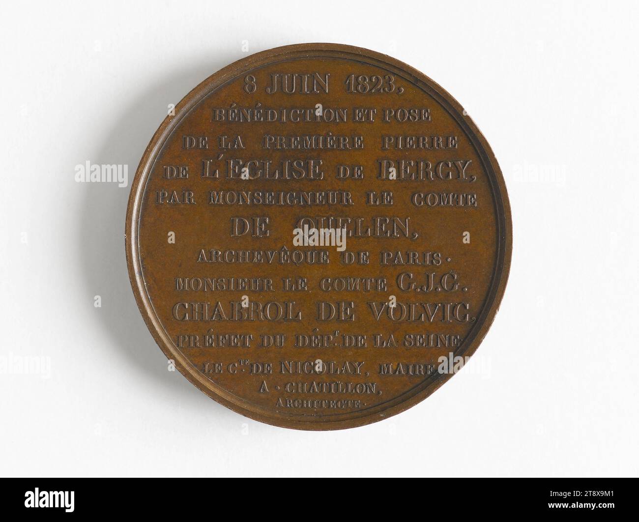 Laying of the first stone of the church of Bercy, June 8, 1823, Gayrard ...